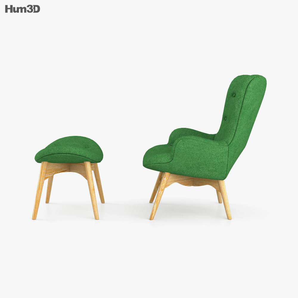 Grant Featherston R160 Contour Armchair 3D model - Download in MAX, OBJ ...