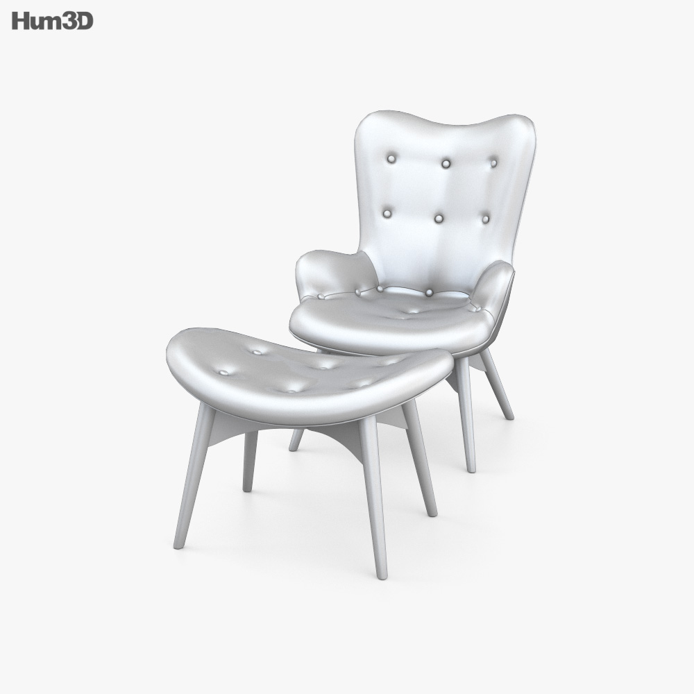 Grant Featherston R160 Contour Armchair 3D model - Download in MAX, OBJ ...
