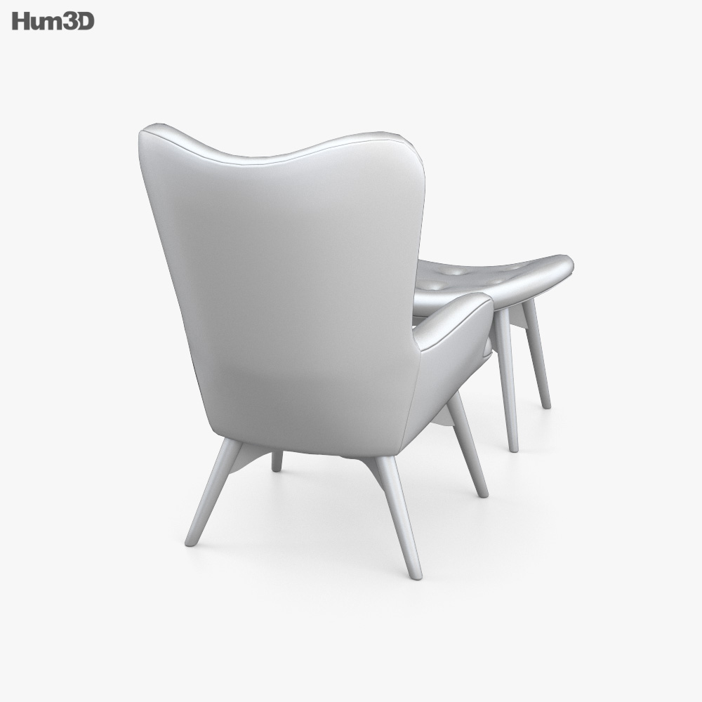 Grant Featherston R160 Contour Armchair 3D model - Download in MAX, OBJ ...