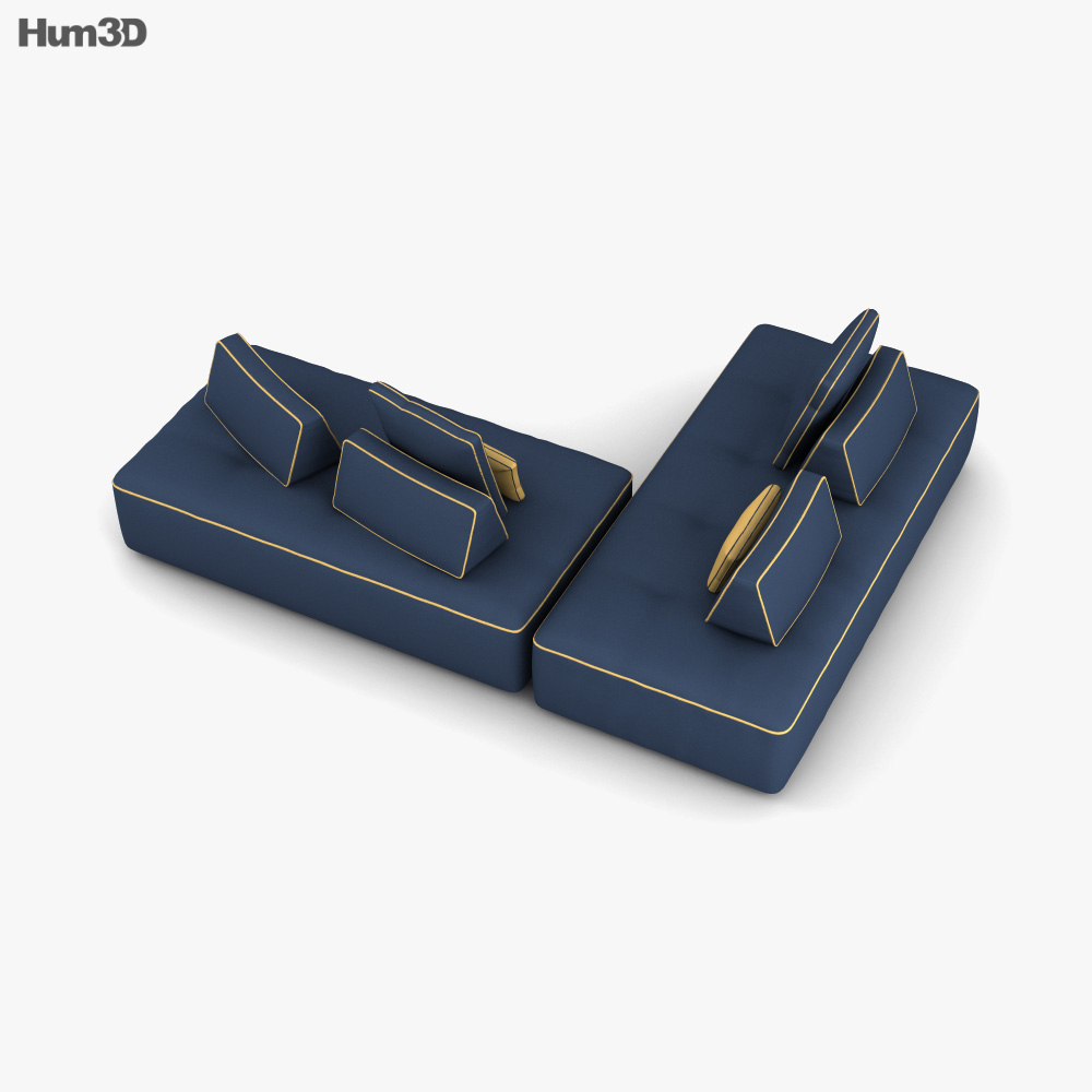 Gruppo Fox Levante Sofa 3D model - Download in MAX, OBJ, FBX, C4D