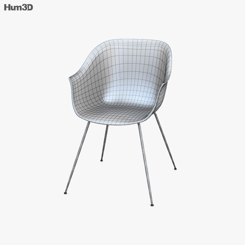 Gubi Bat Dining chair 3D model - Download in MAX, OBJ, FBX, C4D
