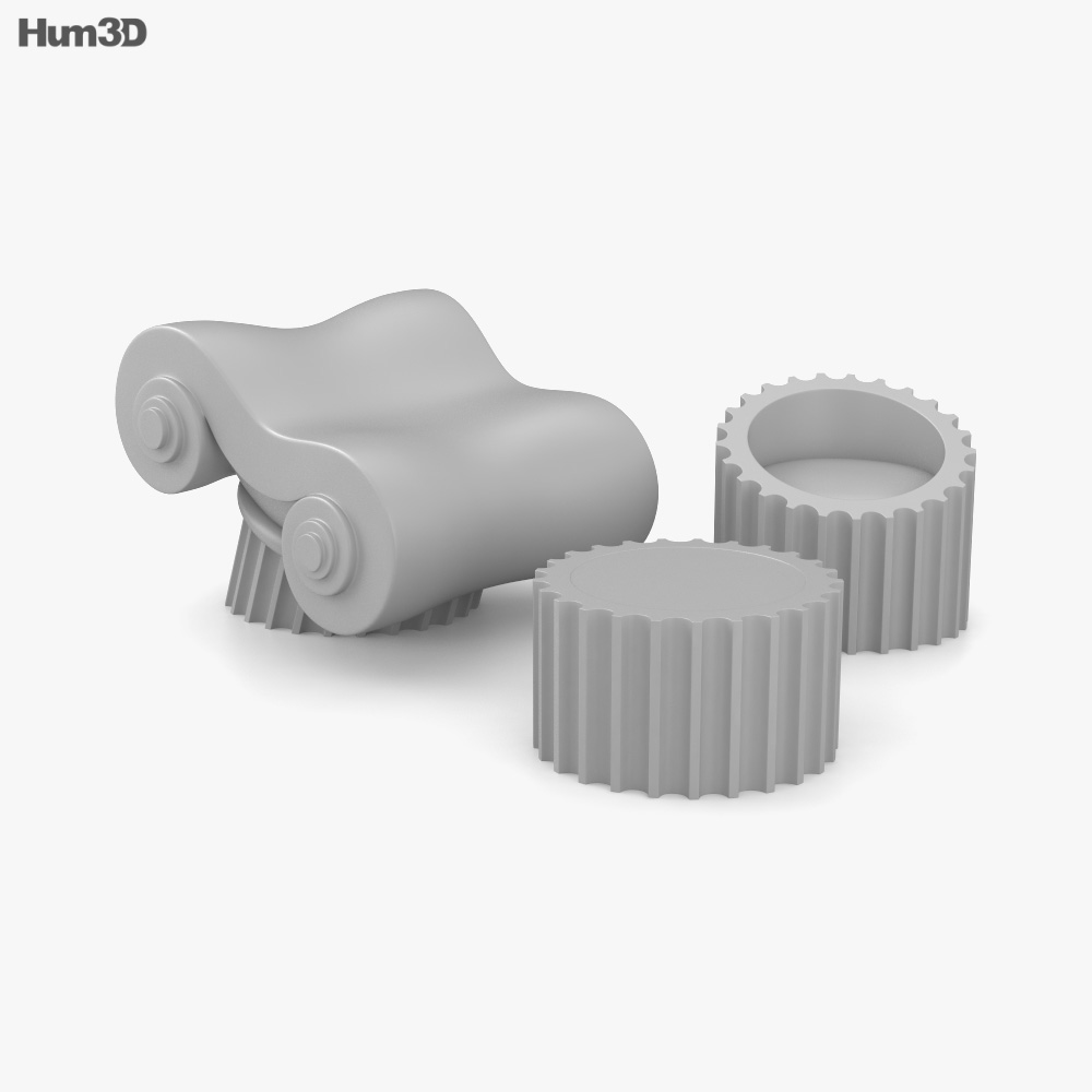 Gufram Capitello Chair 3D model - Download in MAX, OBJ, FBX, C4D