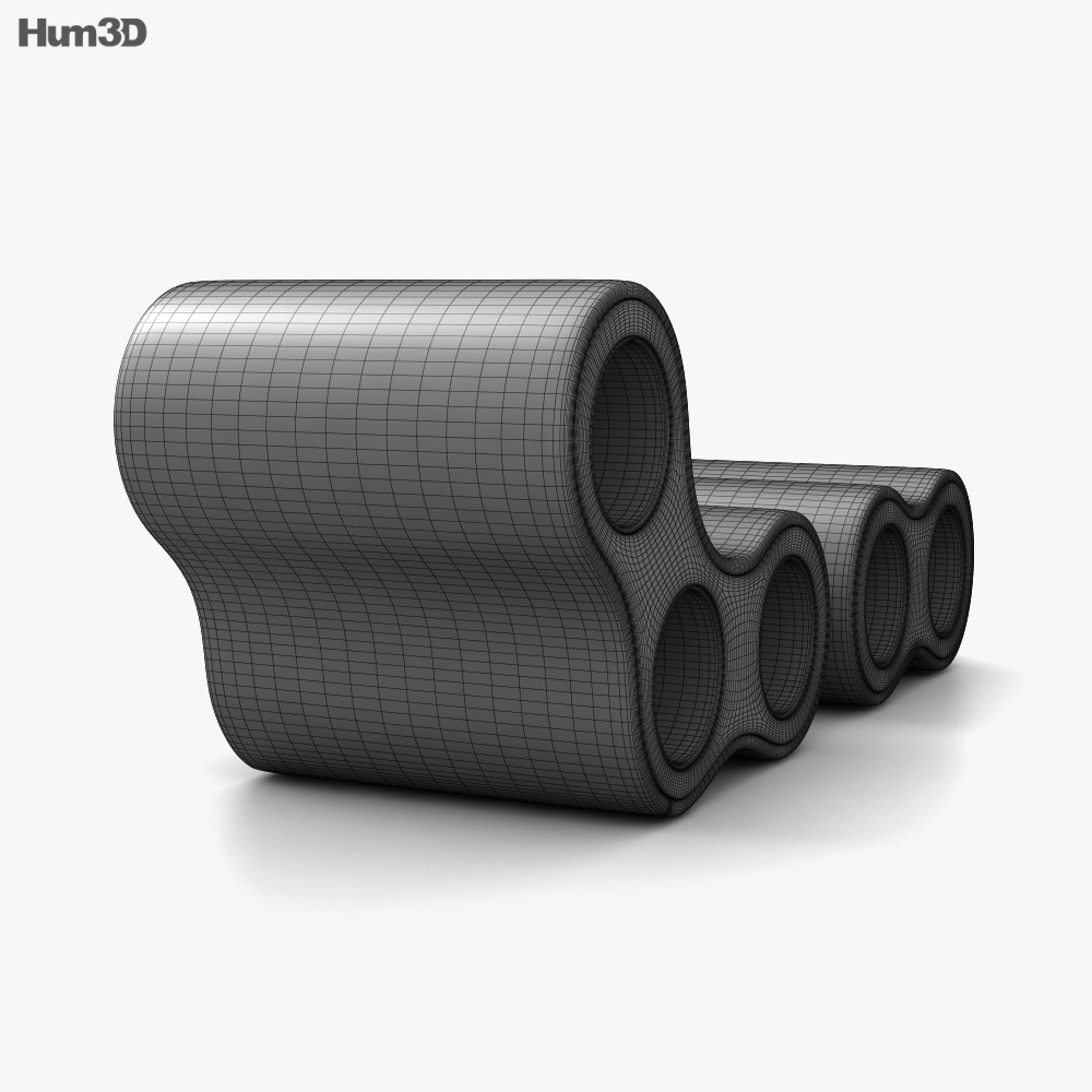 Hay Round One Chair 3D model - Download in MAX, OBJ, FBX, C4D