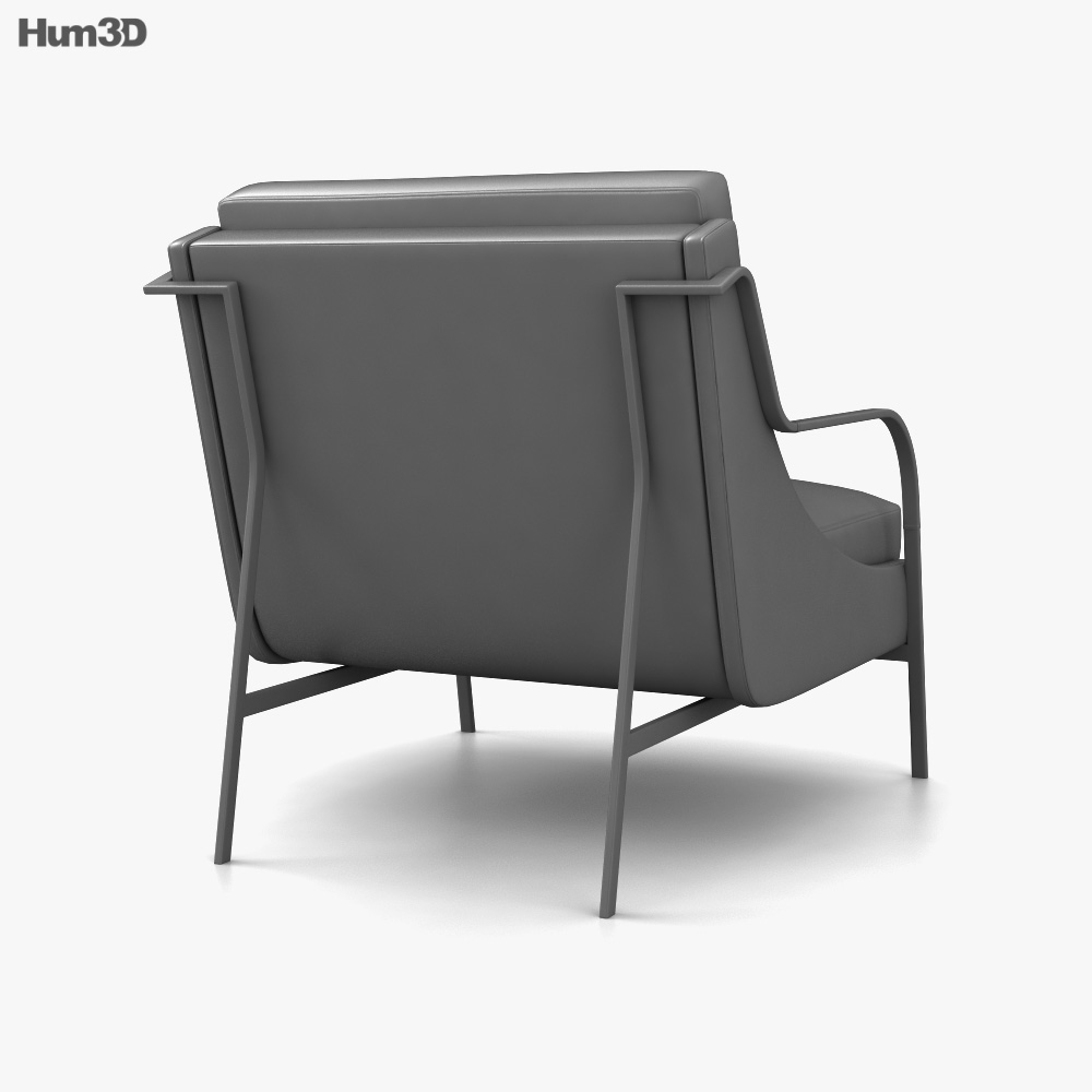 Holly Hunt Harlow Lounge chair 3D model - Download in MAX, OBJ, FBX, C4D