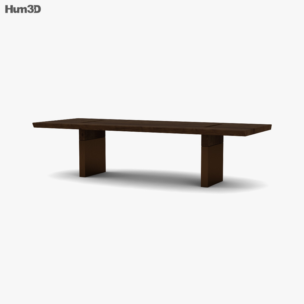 Holly Hunt Split Dining table 3D model - Download in MAX, OBJ, FBX, C4D