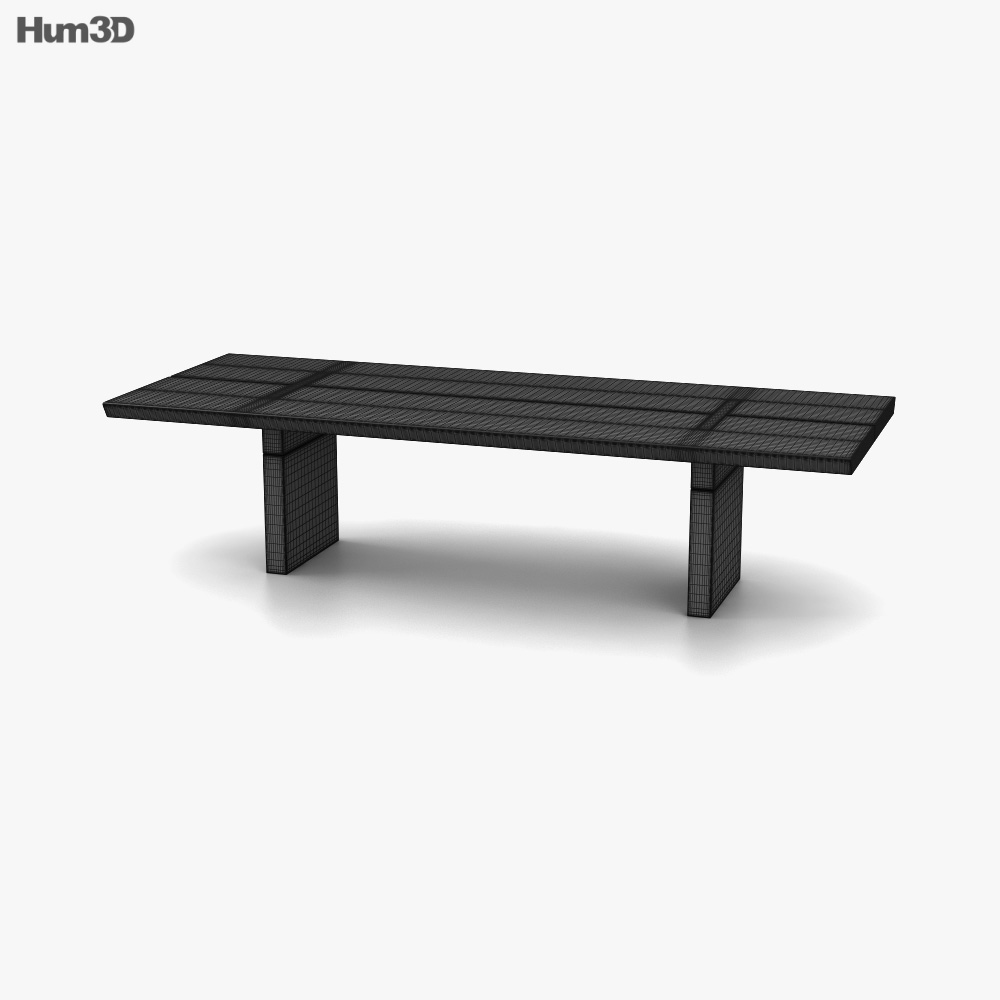Holly Hunt Split Dining table 3D model - Download in MAX, OBJ, FBX, C4D