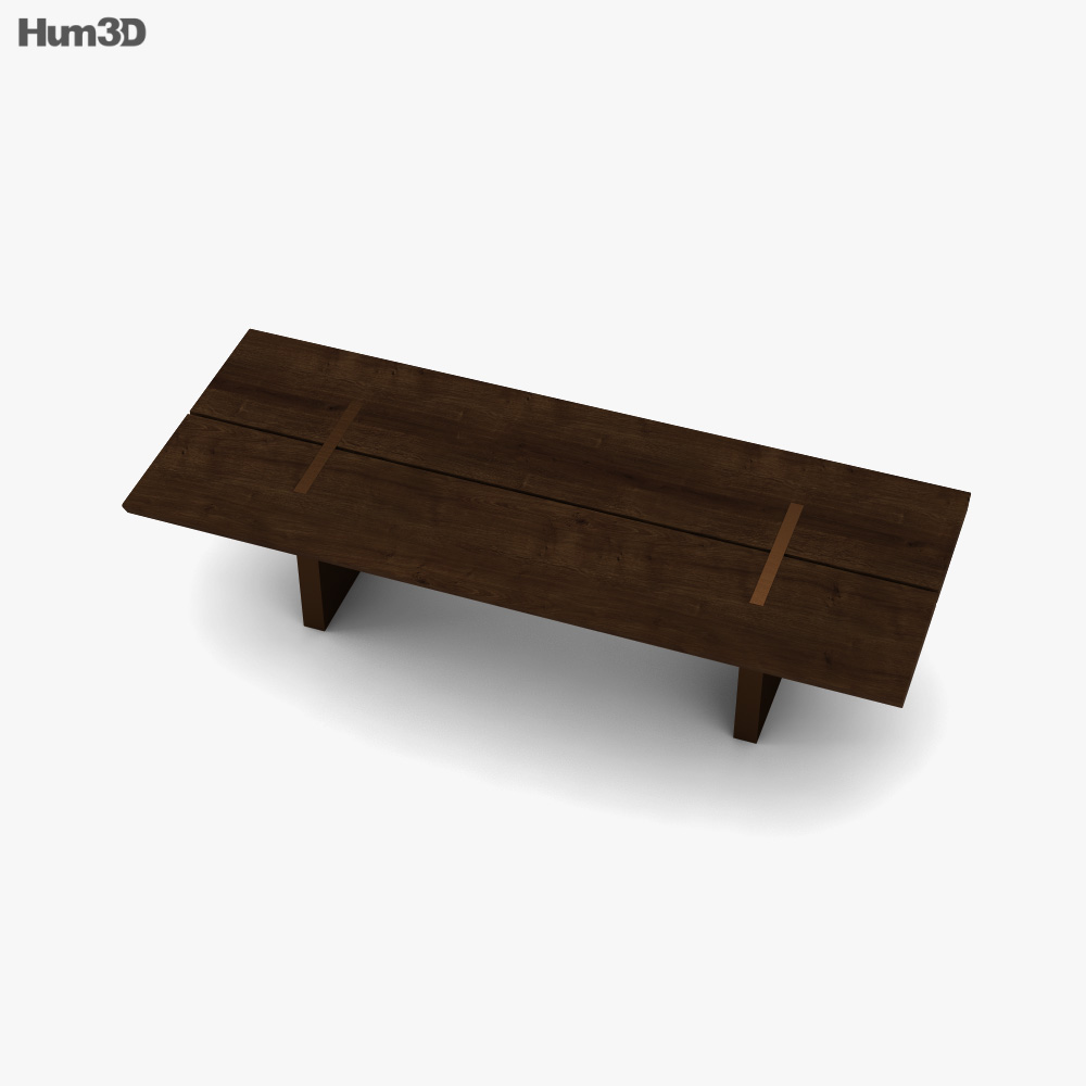 Holly Hunt Split Dining table 3D model - Download in MAX, OBJ, FBX, C4D