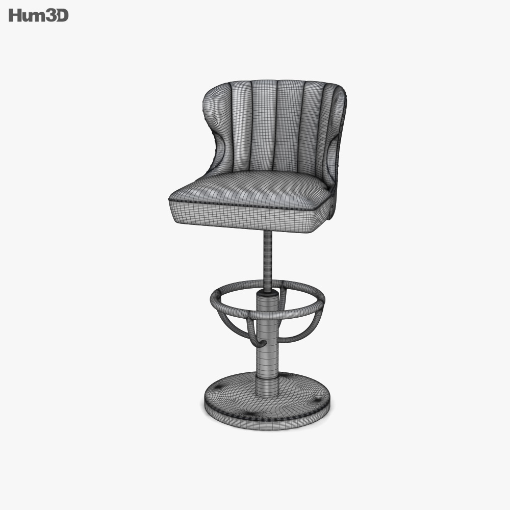 Howe Captain Bar stool 3D model - Download in MAX, OBJ, FBX, C4D