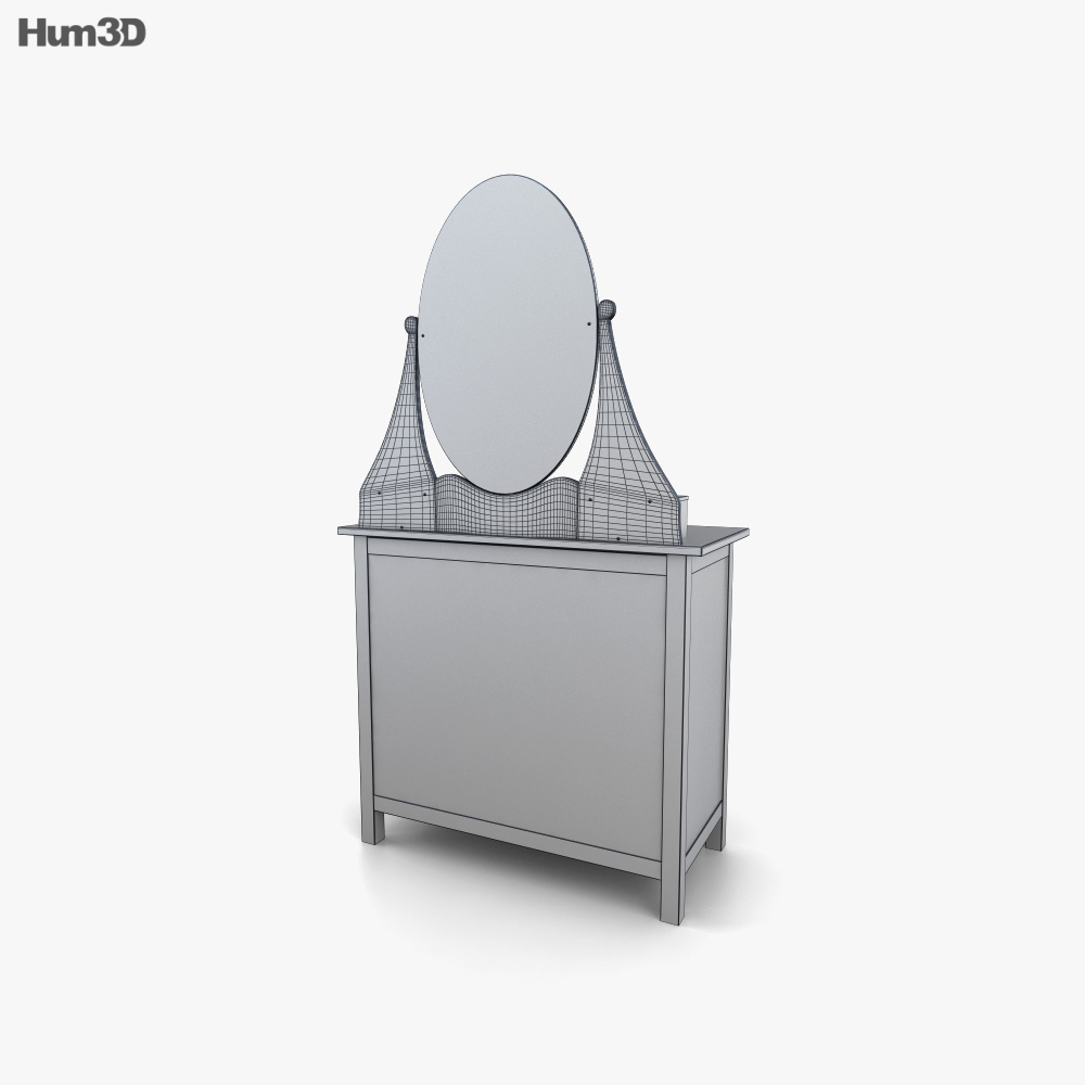 IKEA HEMNES Dresser & mirror 3D model - Download in MAX, OBJ, FBX, C4D