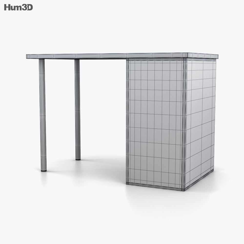 IKEA Linnmon Computer table 3D model - Download in MAX, OBJ, FBX, C4D