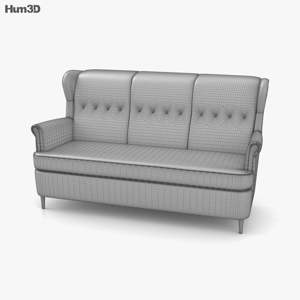 IKEA Strandmon Sofa 3D model - Download in MAX, OBJ, FBX, C4D