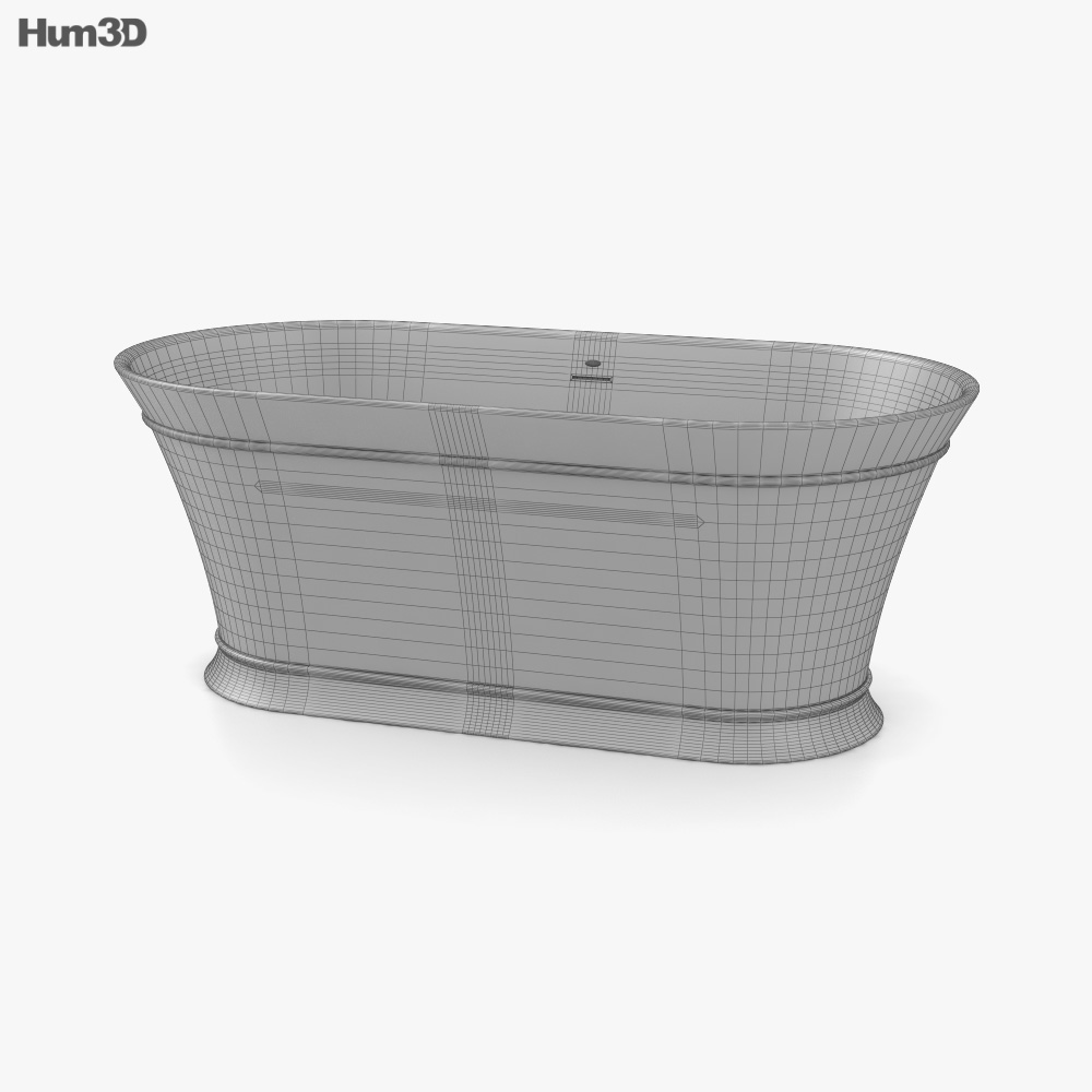 Jacuzzi Serafina Freestanding Bath 3D model - Download in MAX, OBJ, FBX ...