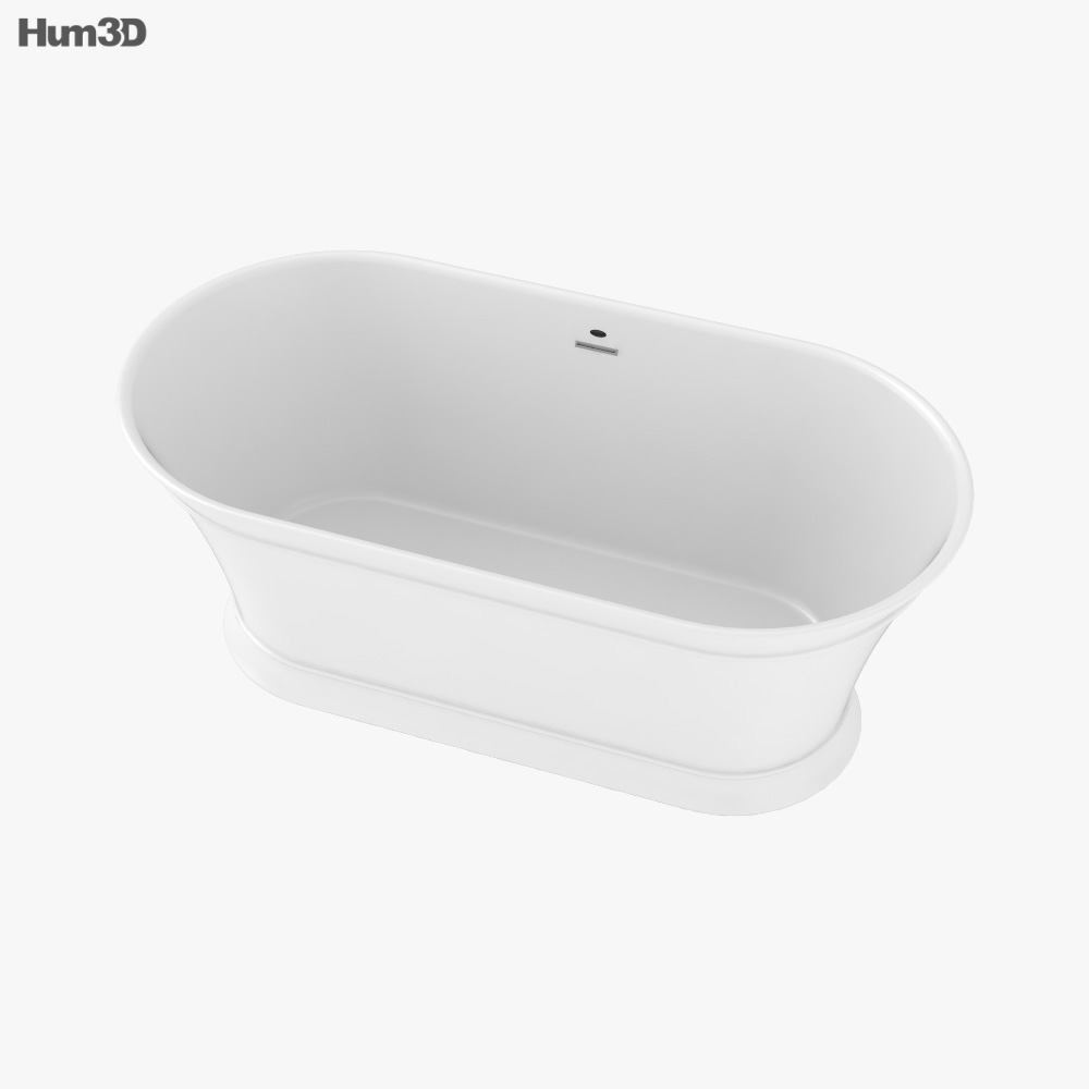 Jacuzzi Serafina Freestanding Bath 3D model - Download in MAX, OBJ, FBX ...