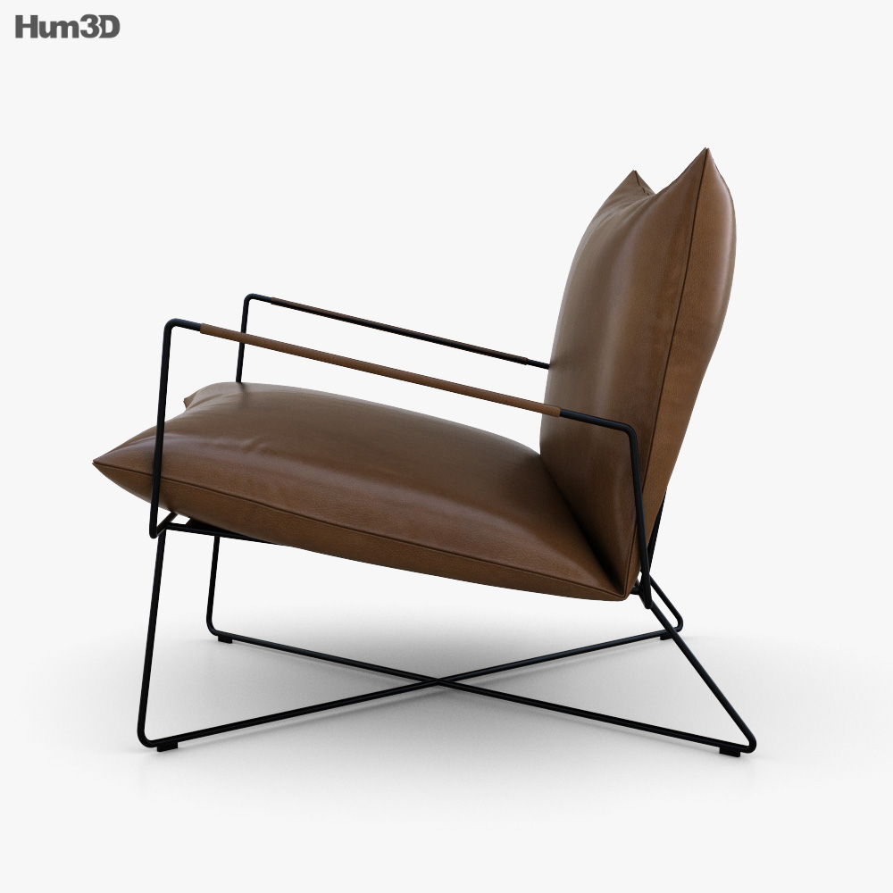 Jess Earl Lounge armchair 3D model - Download in MAX, OBJ, FBX, C4D