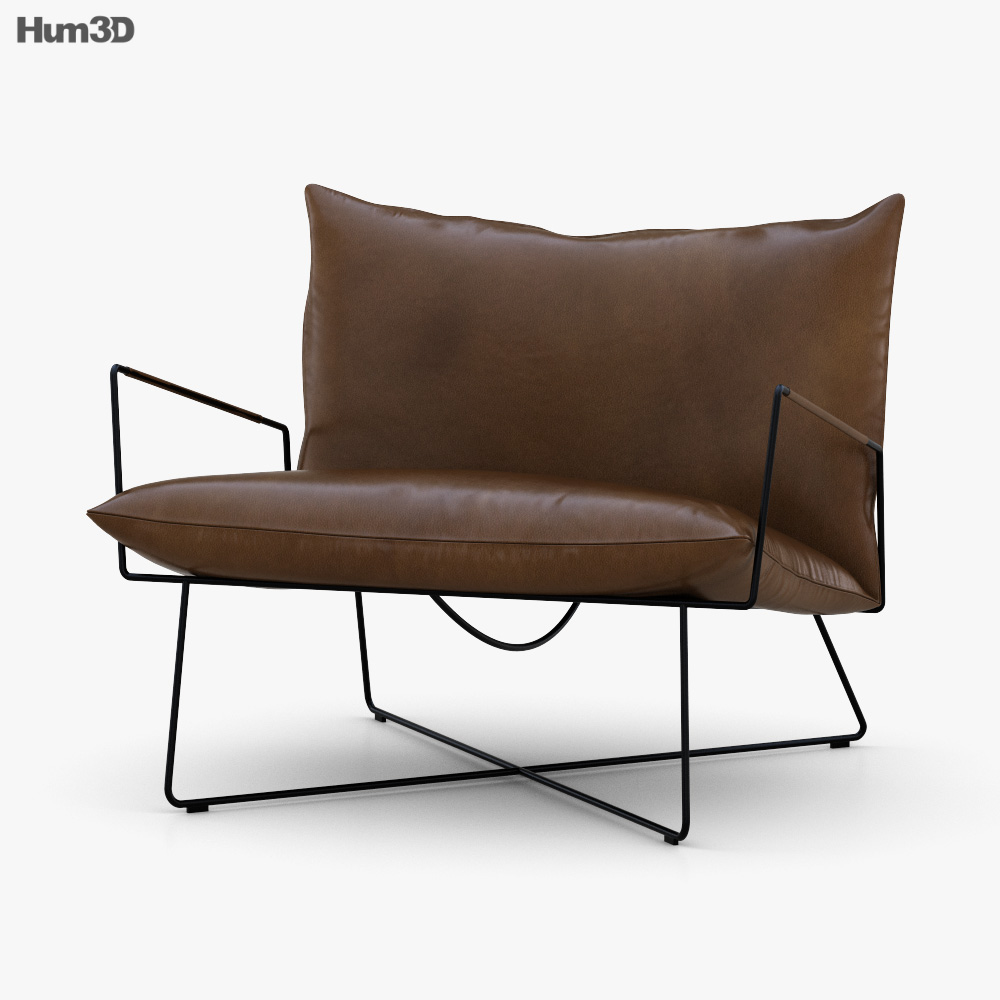 Jess Earl Lounge armchair 3D model - Download in MAX, OBJ, FBX, C4D