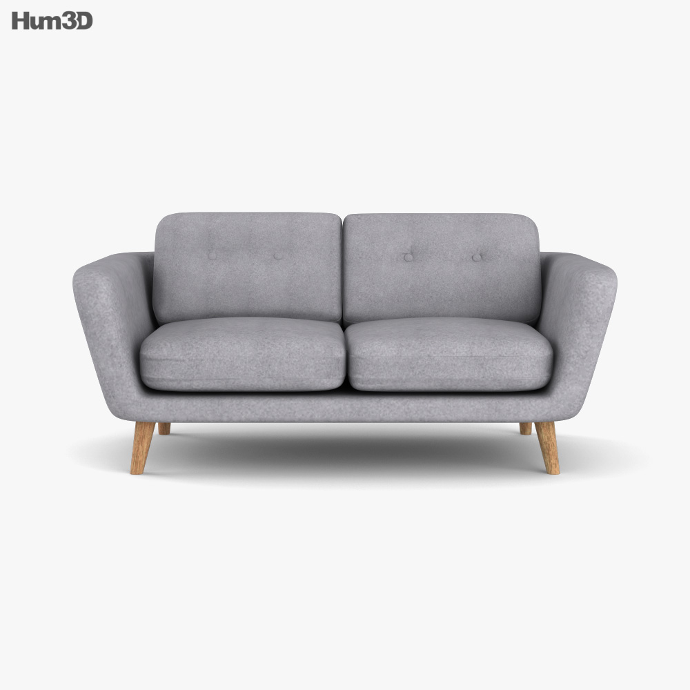 John Lewis Arlo Medium Sofa 3D model - Download in MAX, OBJ, FBX, C4D