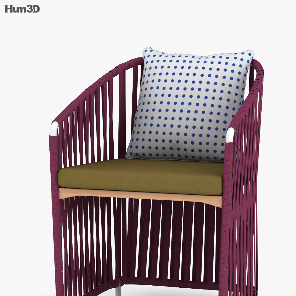 Kettal Bitta Lounge chair 3D model - Download in MAX, OBJ, FBX, C4D