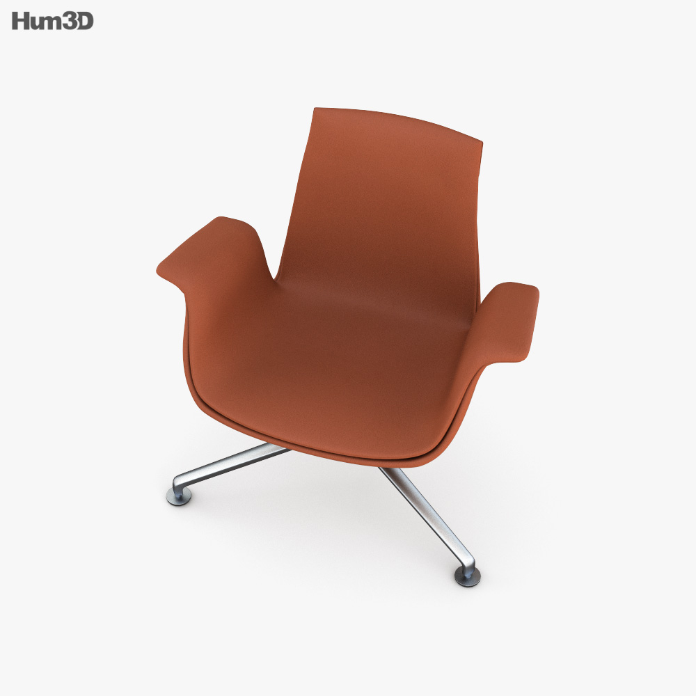 Knoll Bucket Lounge chair 3D model - Download in MAX, OBJ, FBX, C4D
