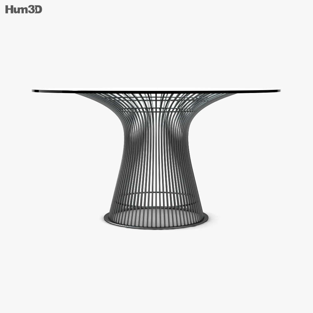 Knoll Platner Dining table 3D model - Download in MAX, OBJ, FBX, C4D