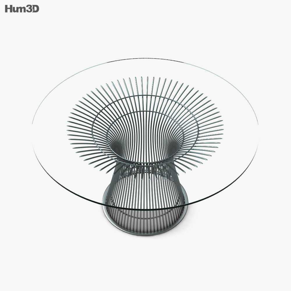 Knoll Platner Dining table 3D model - Download in MAX, OBJ, FBX, C4D