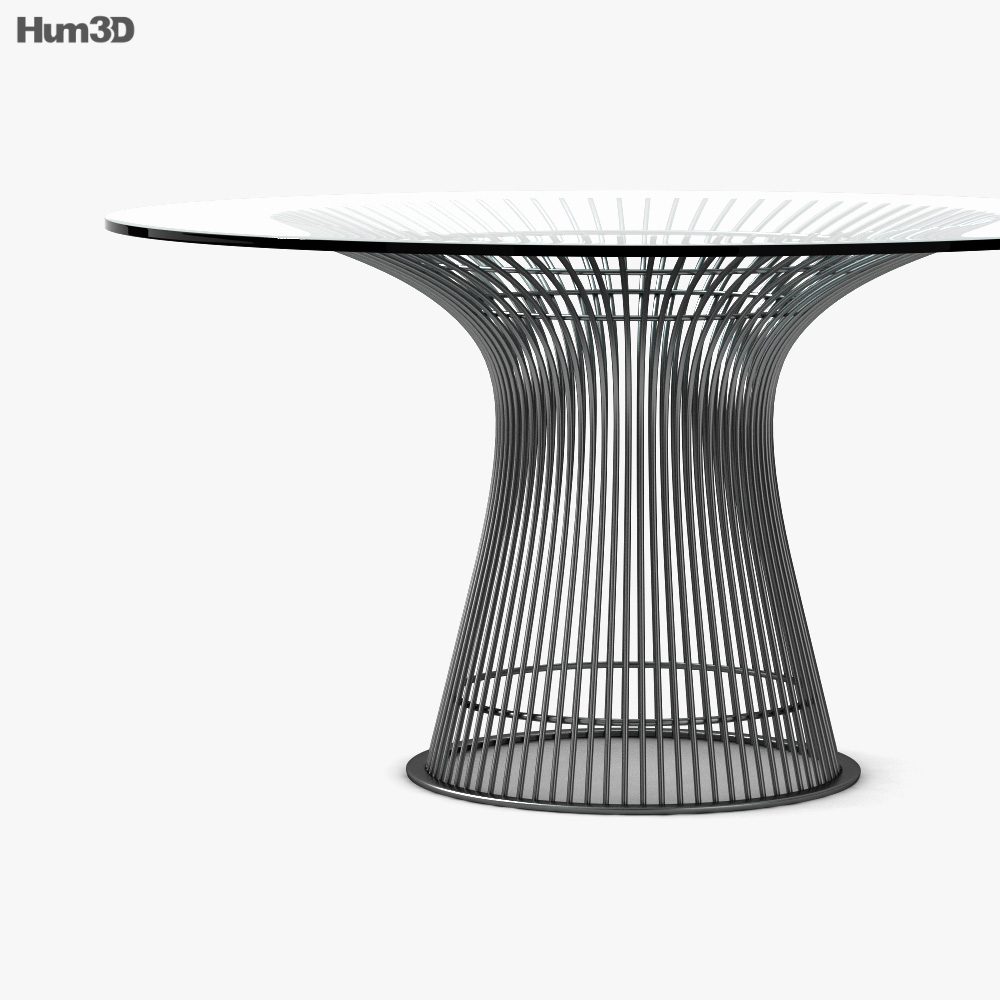 Knoll Platner Dining table 3D model - Download in MAX, OBJ, FBX, C4D