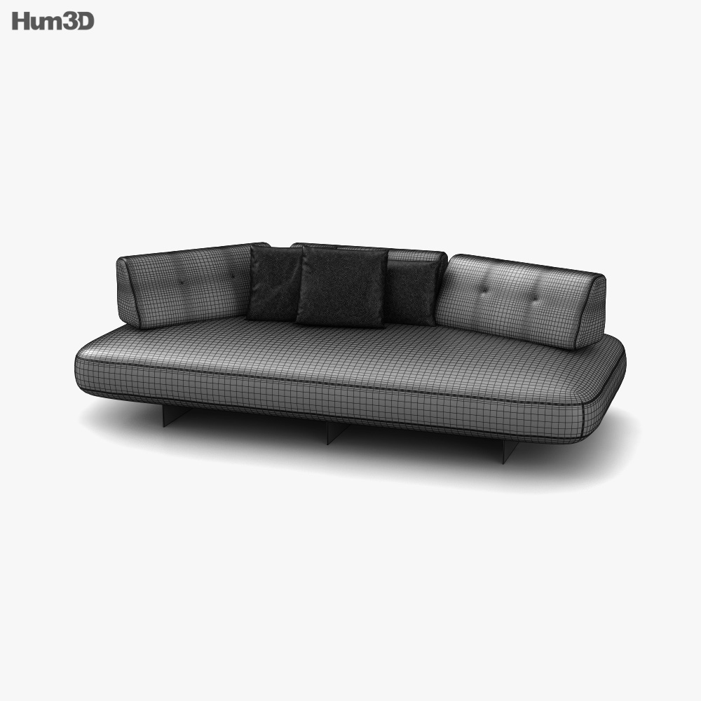 Lago Sand Sofa 3D model - Download in MAX, OBJ, FBX, C4D