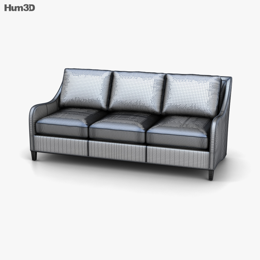 Lexington Koko Leather sofa 3D model - Download in MAX, OBJ, FBX, C4D