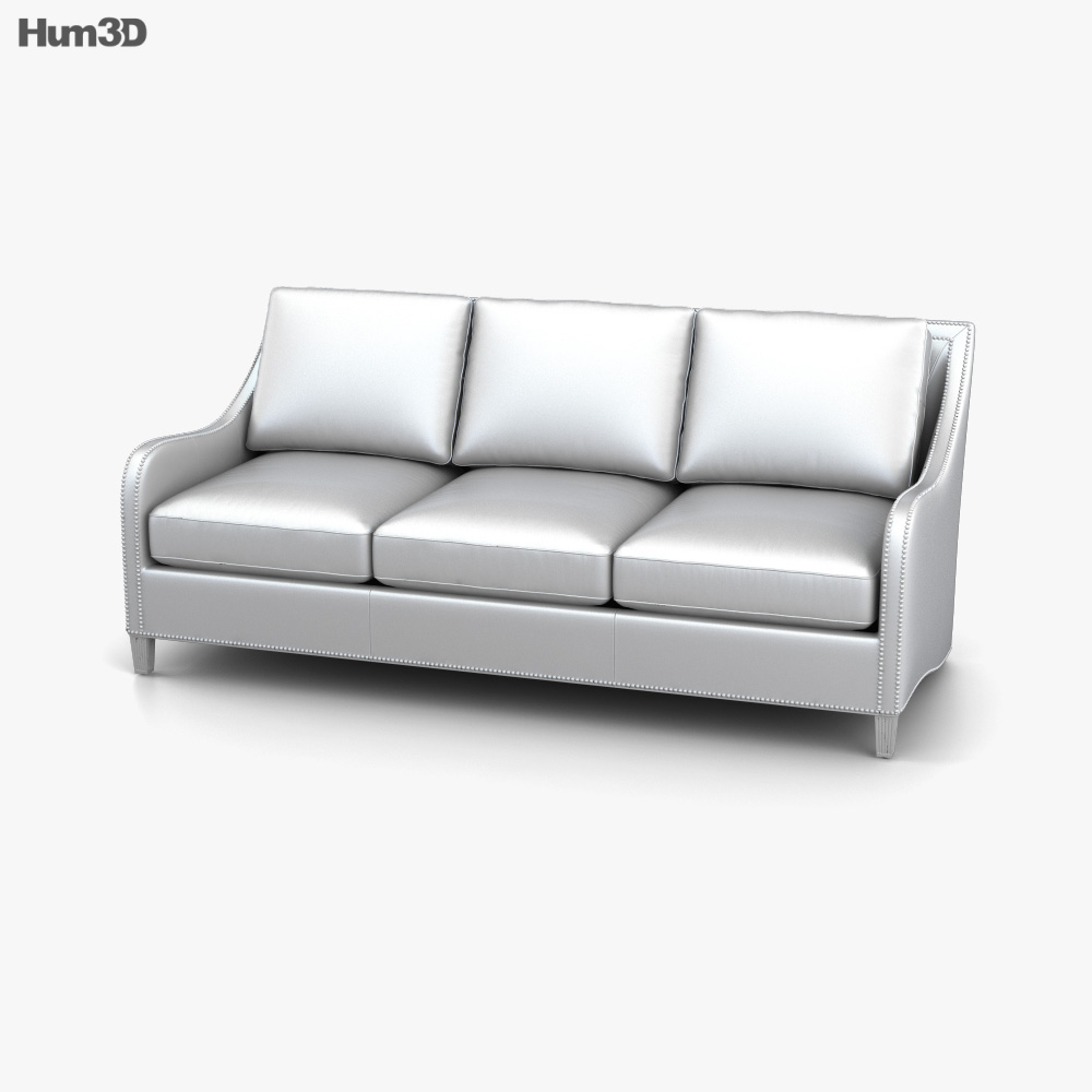 Lexington Koko Leather sofa 3D model - Download in MAX, OBJ, FBX, C4D
