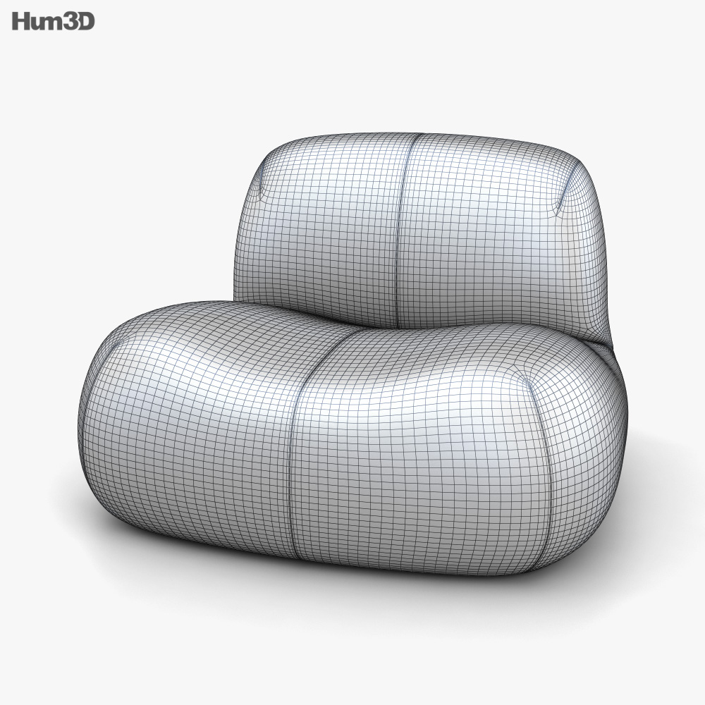 Ligne Roset Pukka Armchair 3D model - Download in MAX, OBJ, FBX, C4D