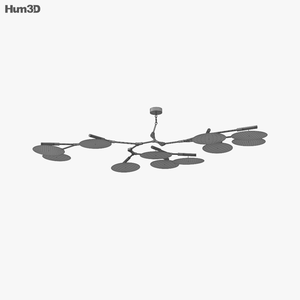 Lindsey Adelman Branching Disk Lamp 3D model - Download in MAX, OBJ ...