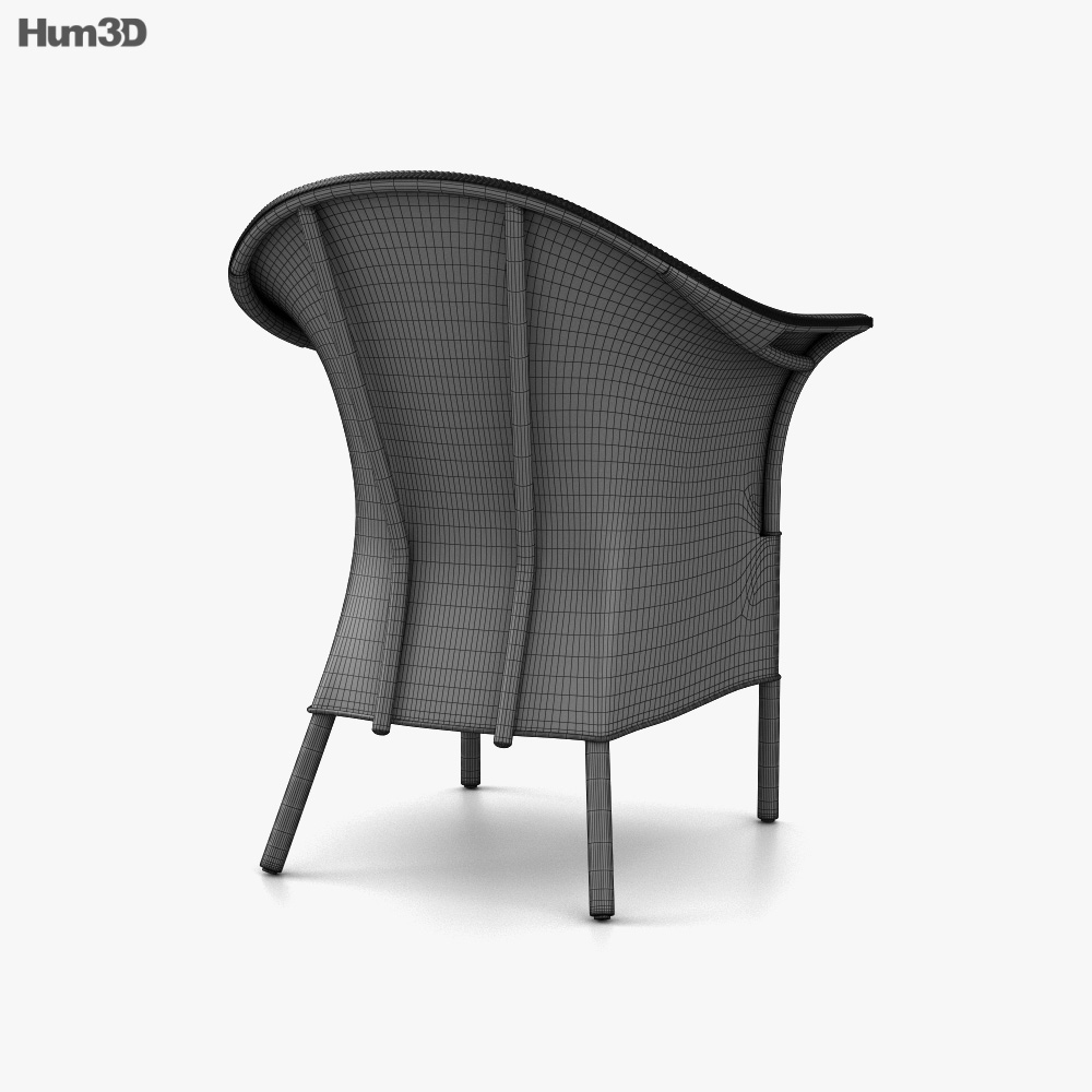 Lloyd Loom Montpellier Armchair 3D model - Download in MAX, OBJ, FBX, C4D