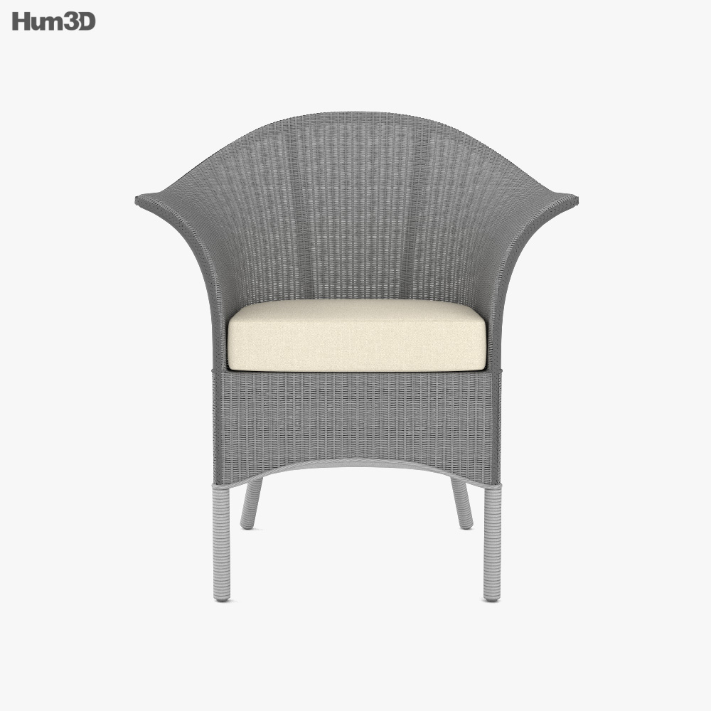 Lloyd Loom Montpellier Armchair 3D model - Download in MAX, OBJ, FBX, C4D