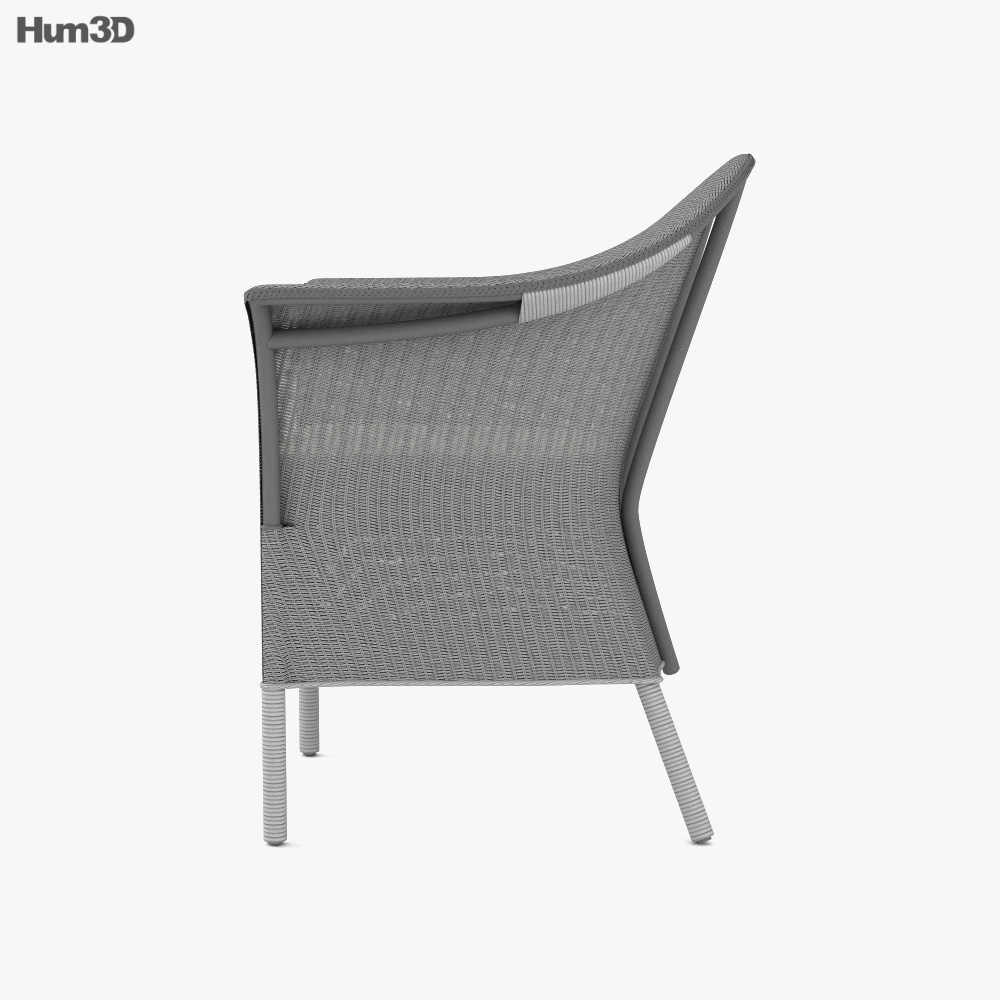 Lloyd Loom Montpellier Armchair 3D model - Download in MAX, OBJ, FBX, C4D