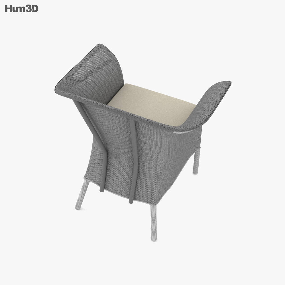 Lloyd Loom Montpellier Armchair 3D model - Download in MAX, OBJ, FBX, C4D