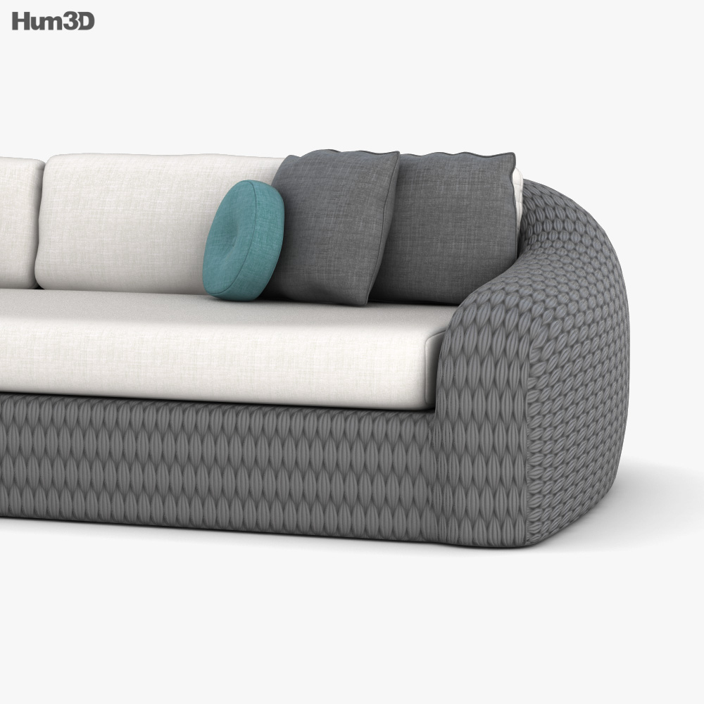 Manutti Kobo Garden Sofa 3D model - Download in MAX, OBJ, FBX, C4D