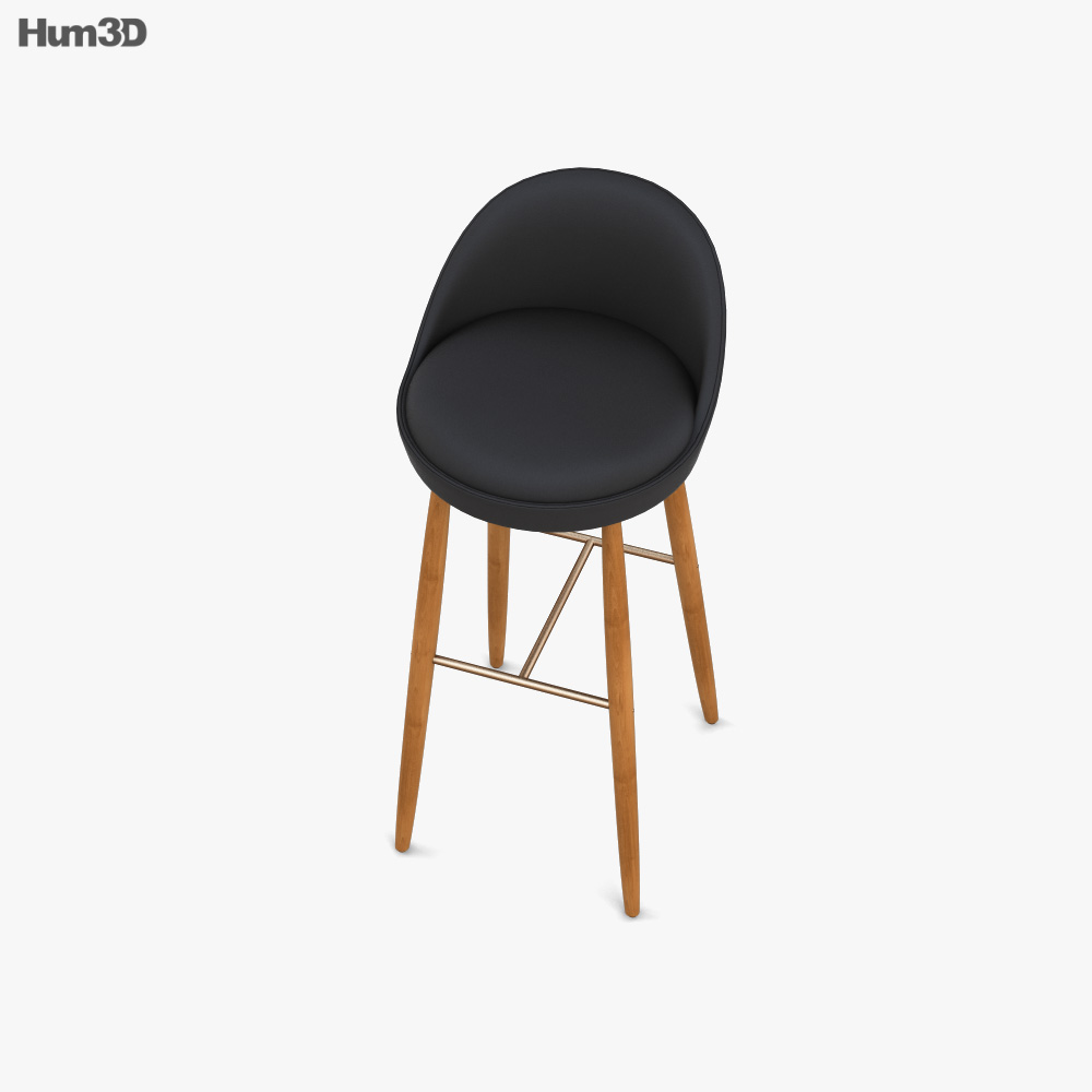 MatzForm Bodega Bar chair 3D model - Download in MAX, OBJ, FBX, C4D