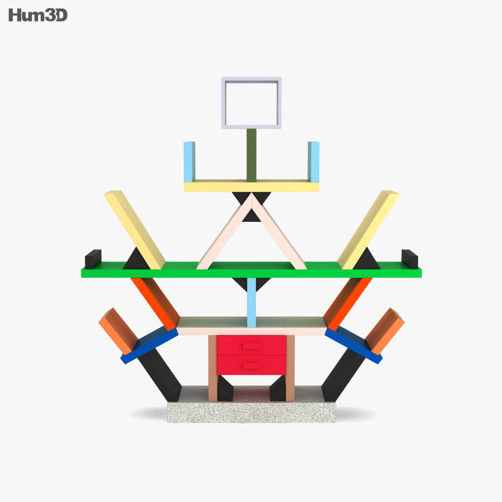 Memphis Milano Carlton Shelf 3D model - Download in MAX, OBJ, FBX, C4D