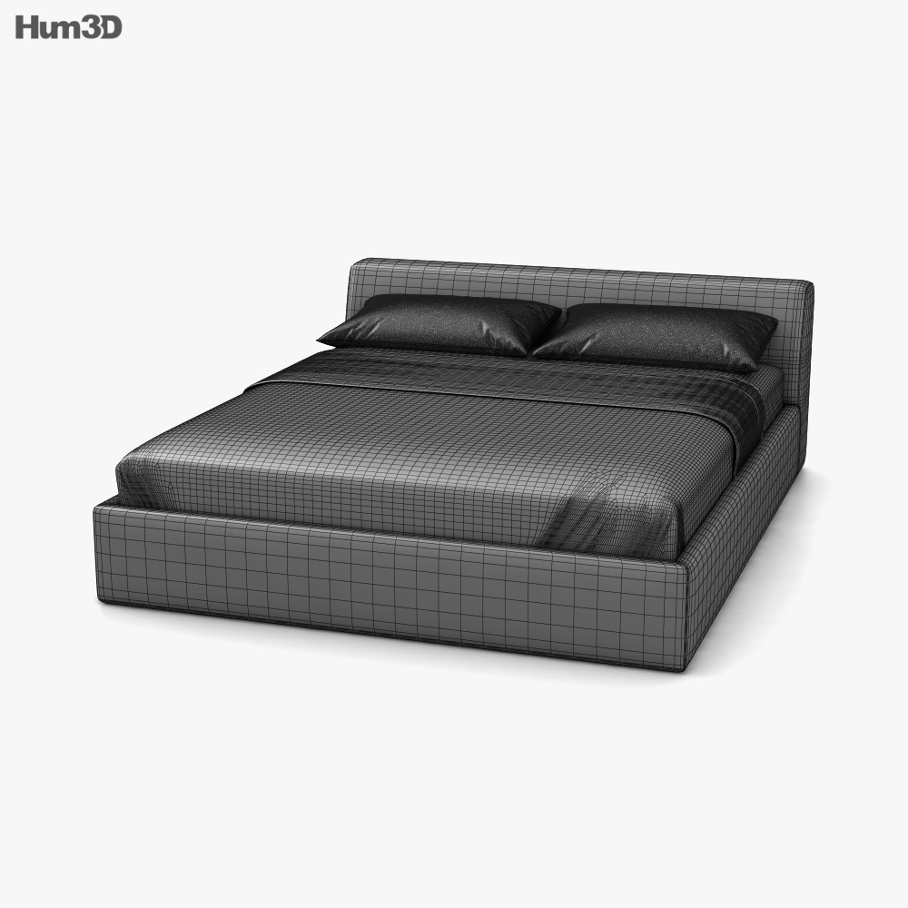 Meridiani Louis Bed 3D model - Download in MAX, OBJ, FBX, C4D