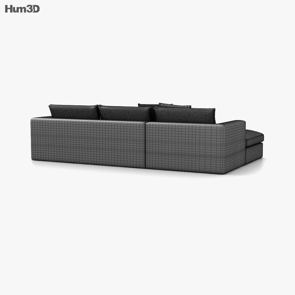 Meridiani Louis Sofa 3D model - Download in MAX, OBJ, FBX, C4D