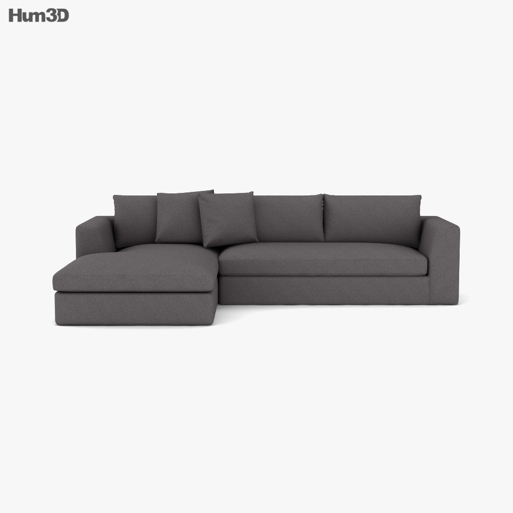 Meridiani Louis Sofa 3D model - Download in MAX, OBJ, FBX, C4D