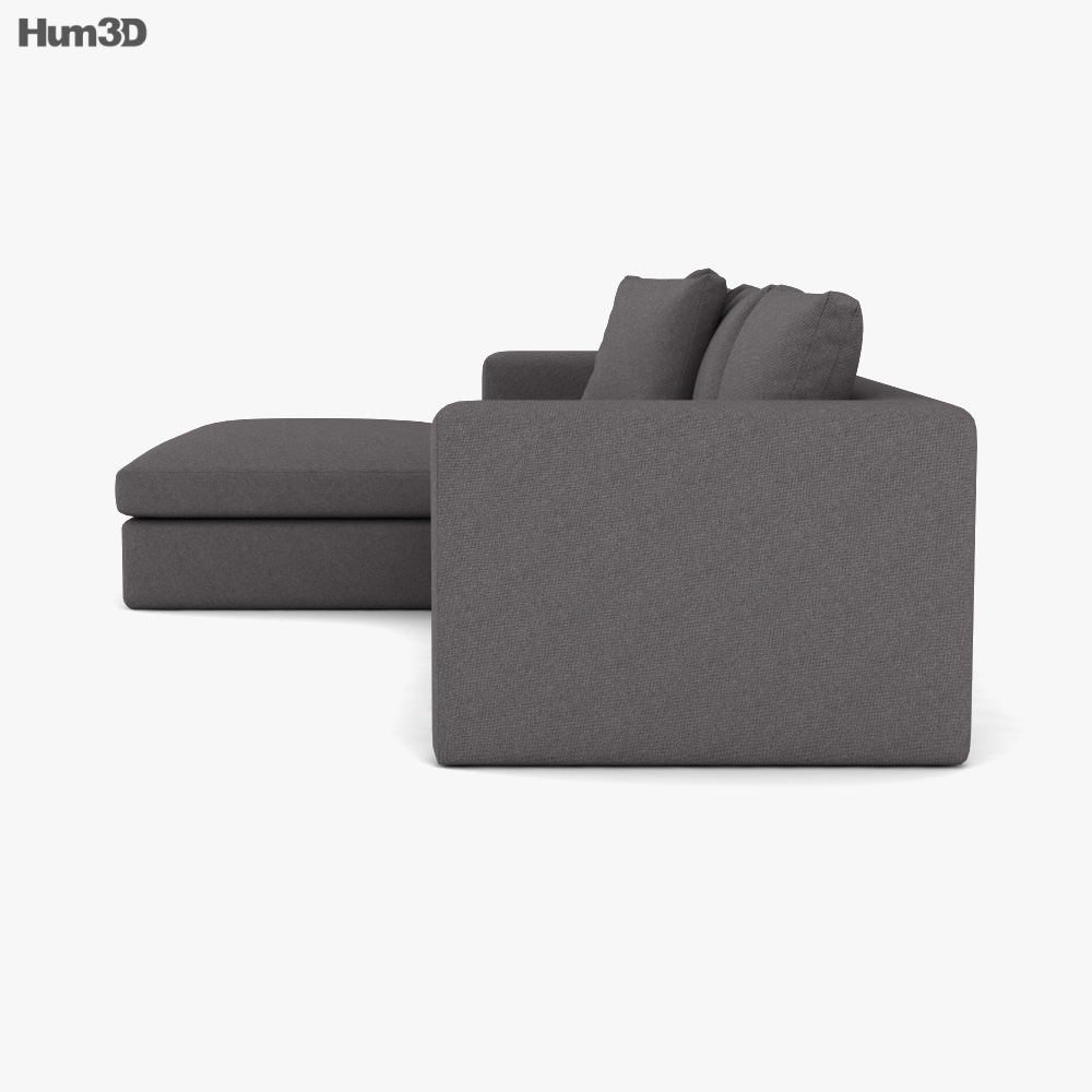 Meridiani Louis Sofa 3D model - Download in MAX, OBJ, FBX, C4D