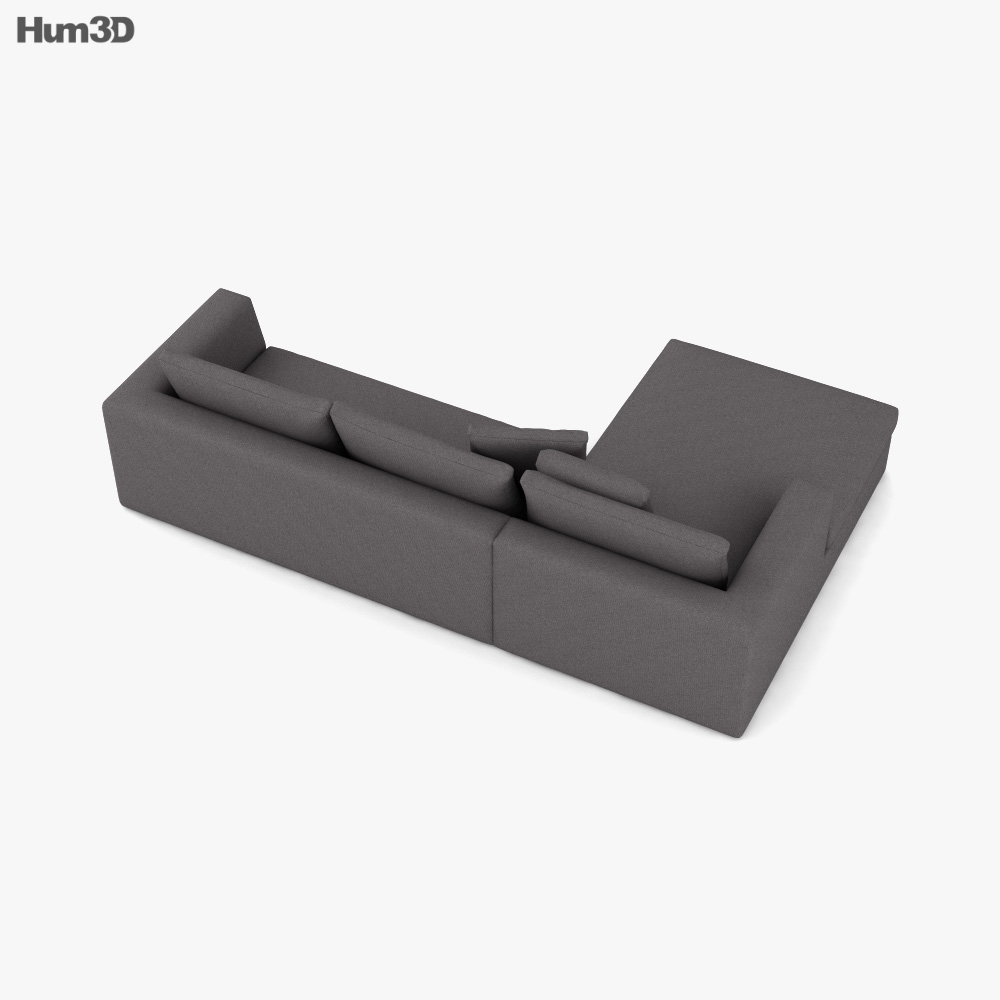 Meridiani Louis Sofa 3D model - Download in MAX, OBJ, FBX, C4D