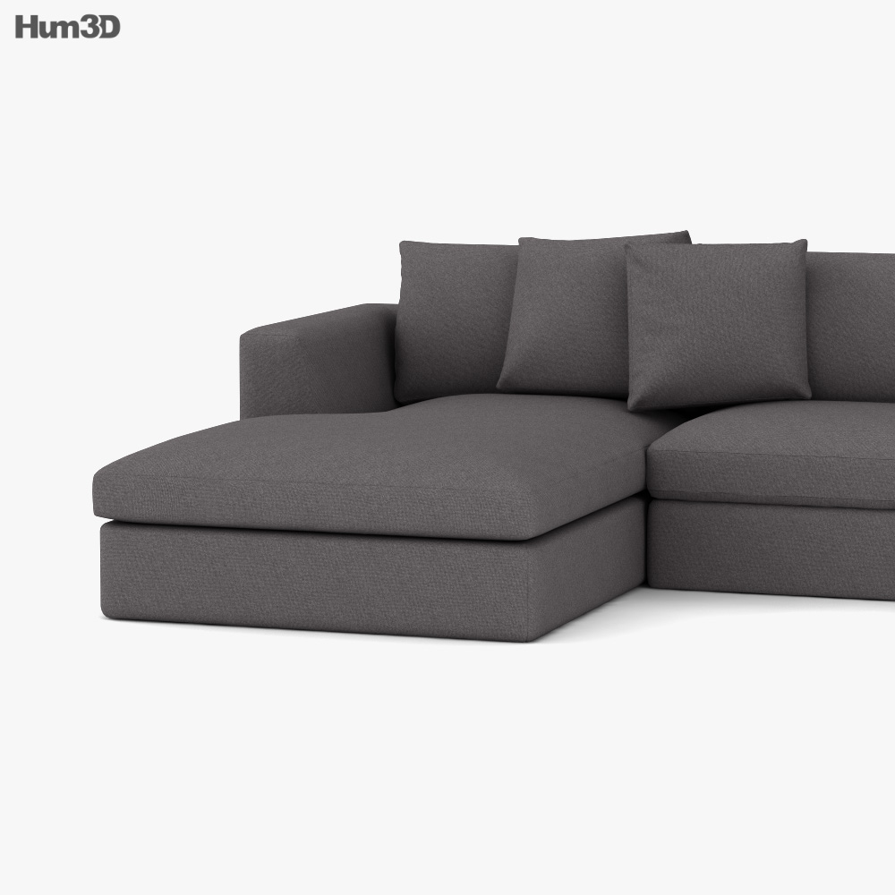 Meridiani Louis Sofa 3D model - Download in MAX, OBJ, FBX, C4D