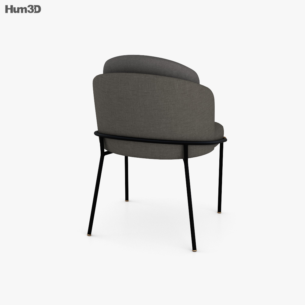 Minotti Fil Noir Chair 3D model - Download in MAX, OBJ, FBX, C4D