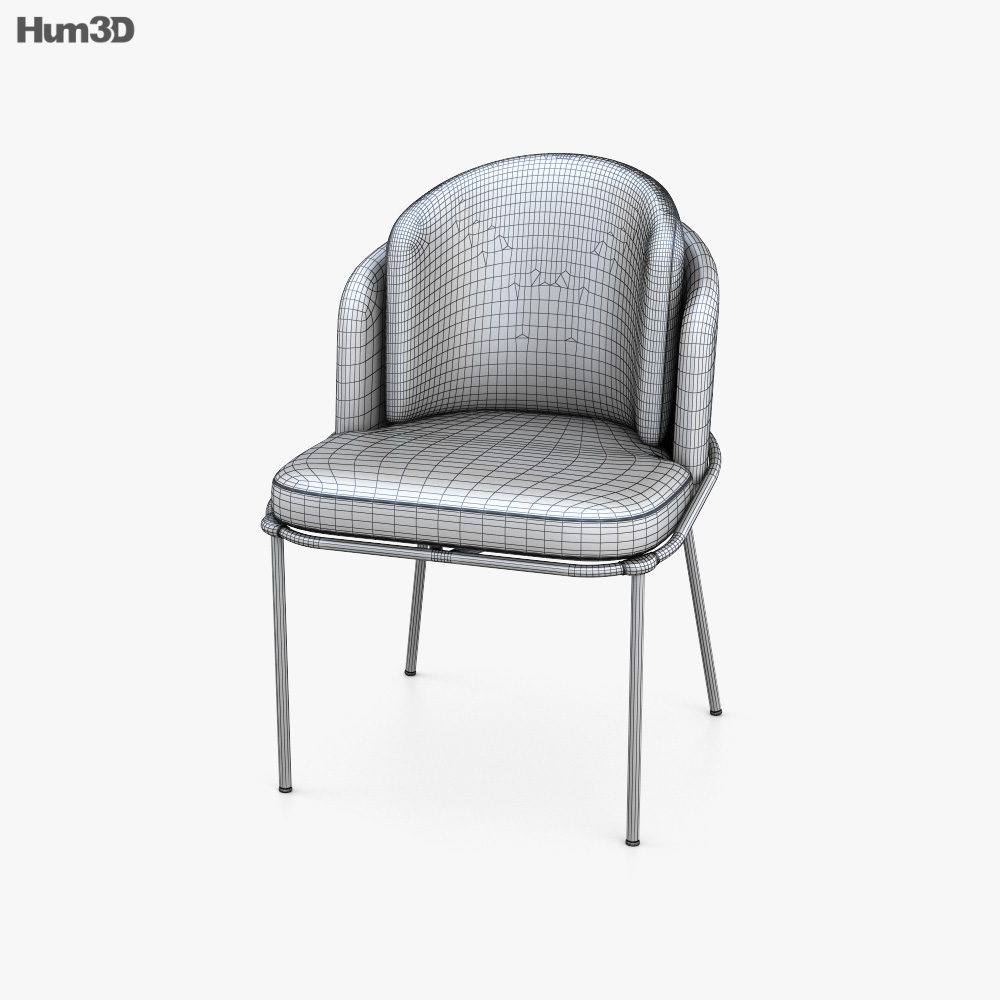 Minotti Fil Noir Chair 3D model - Download in MAX, OBJ, FBX, C4D