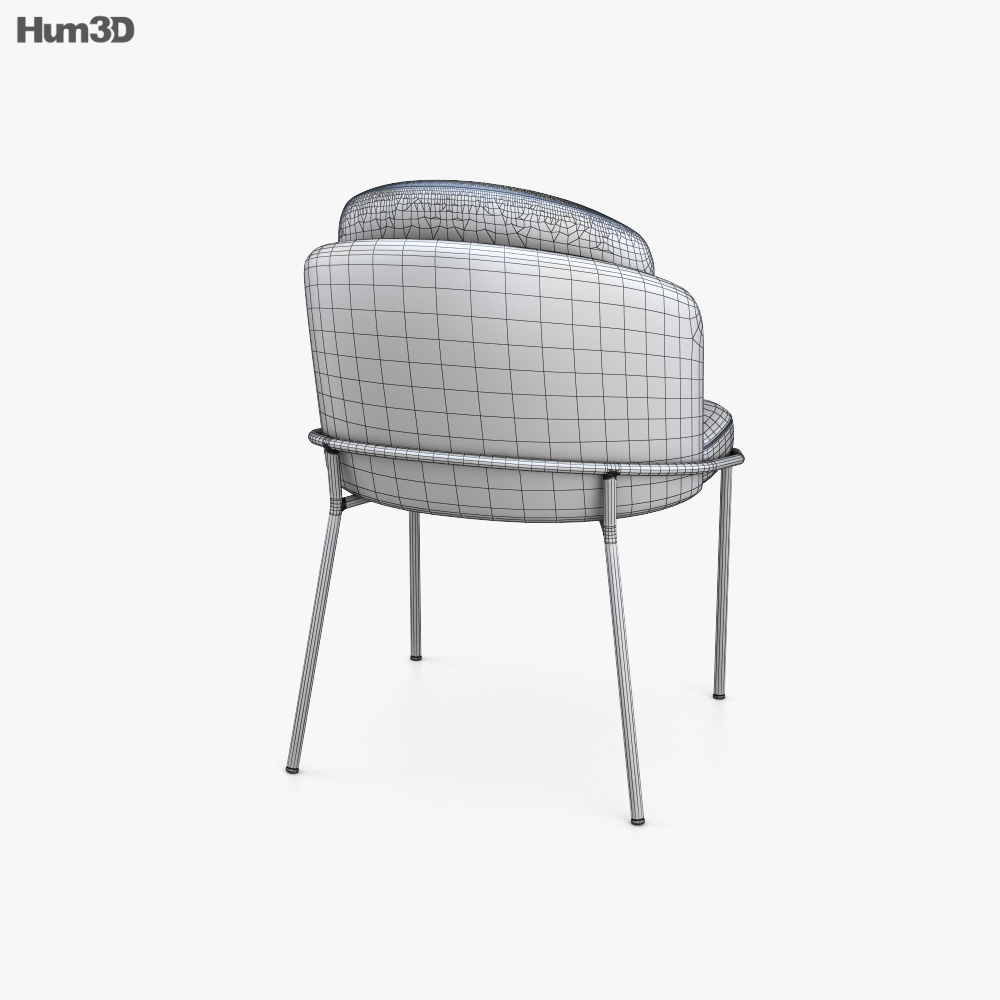 Minotti Fil Noir Chair 3D model - Download in MAX, OBJ, FBX, C4D