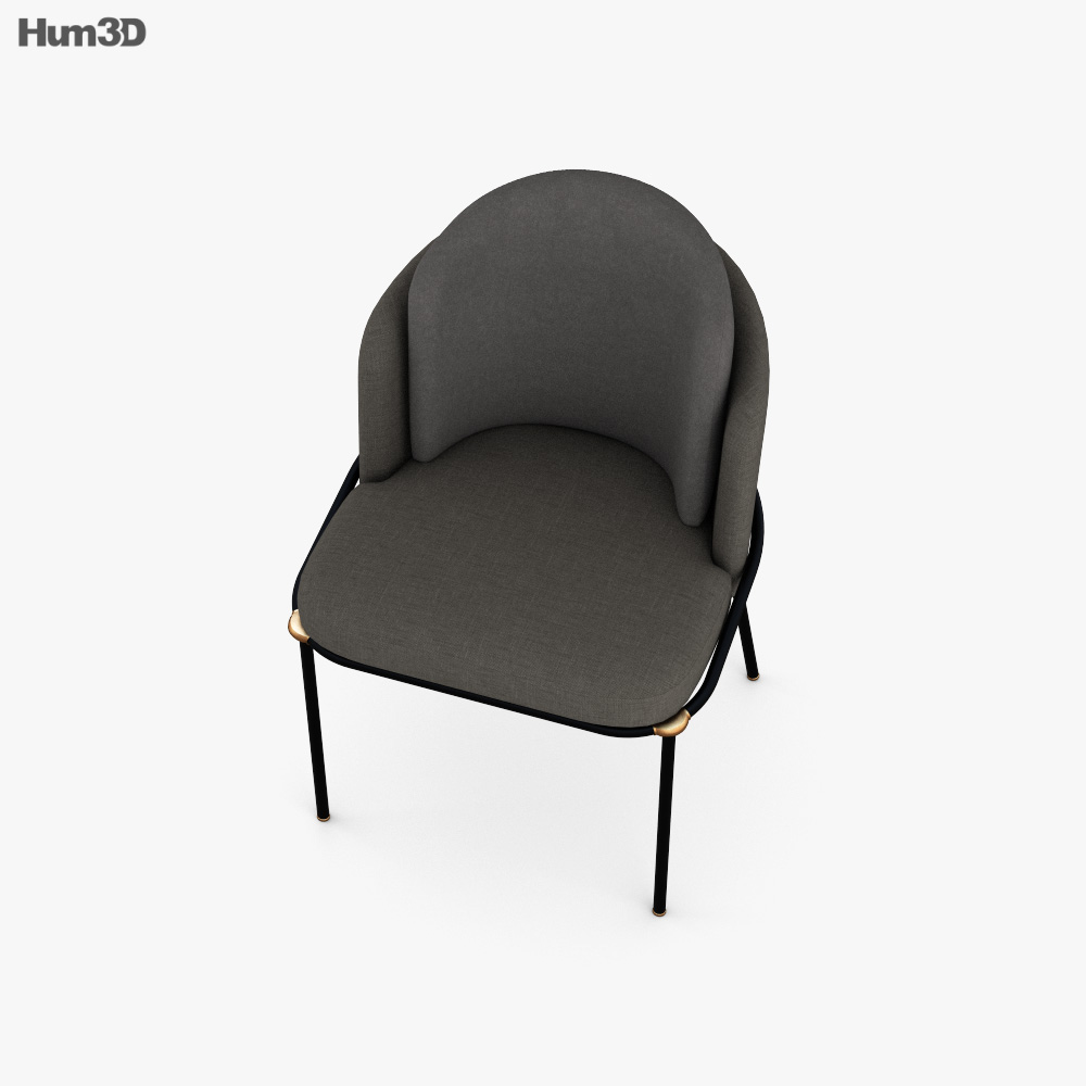 Minotti Fil Noir Chair 3D model - Download in MAX, OBJ, FBX, C4D