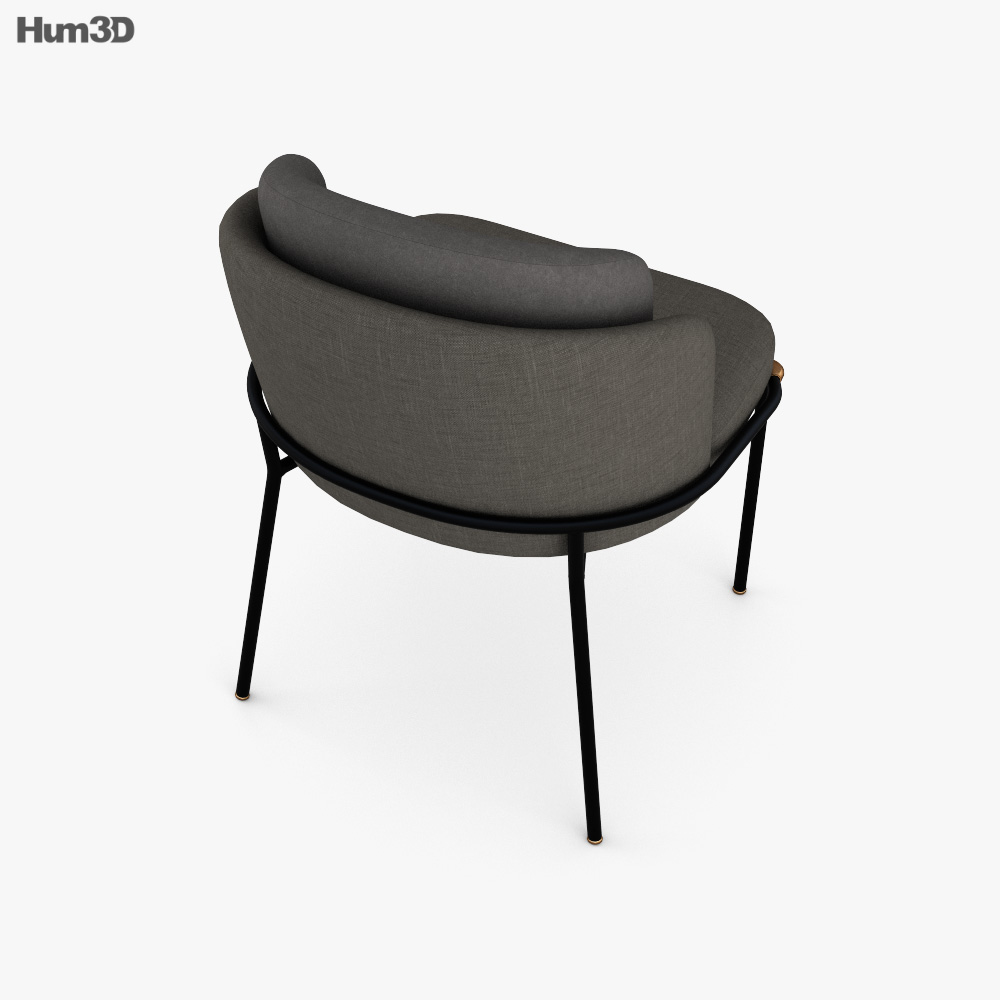 Minotti Fil Noir Chair 3D model - Download in MAX, OBJ, FBX, C4D