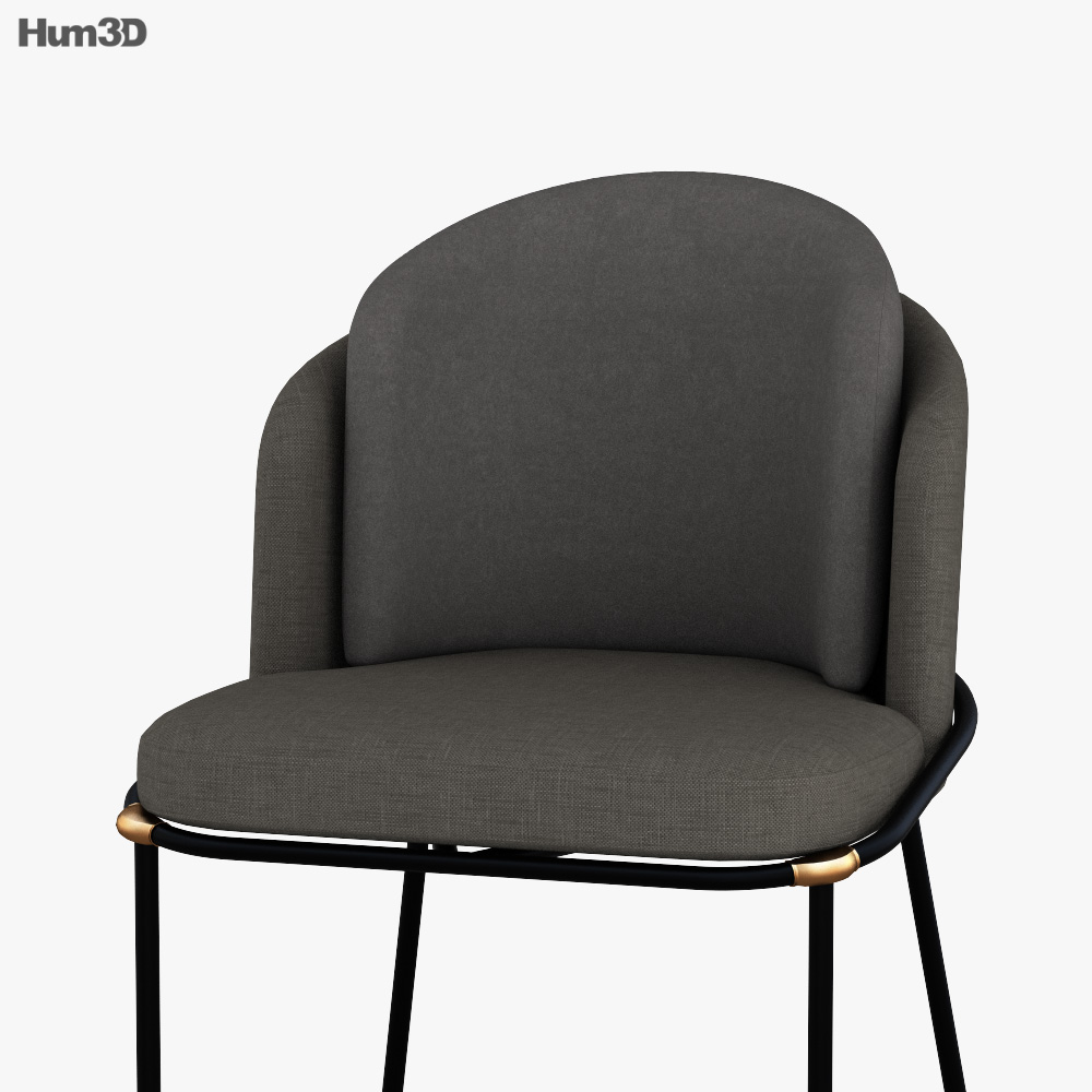 Minotti Fil Noir Chair 3D model - Download in MAX, OBJ, FBX, C4D