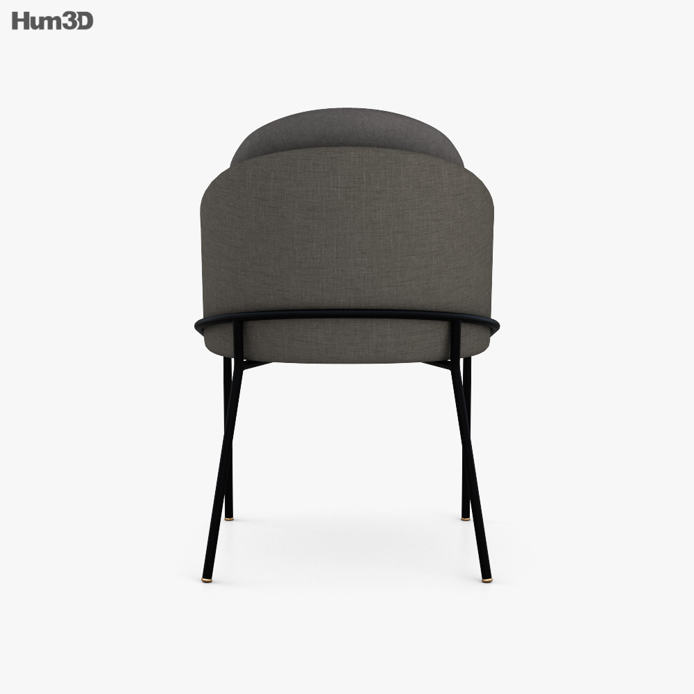 Minotti Fil Noir Chair 3D model - Download in MAX, OBJ, FBX, C4D